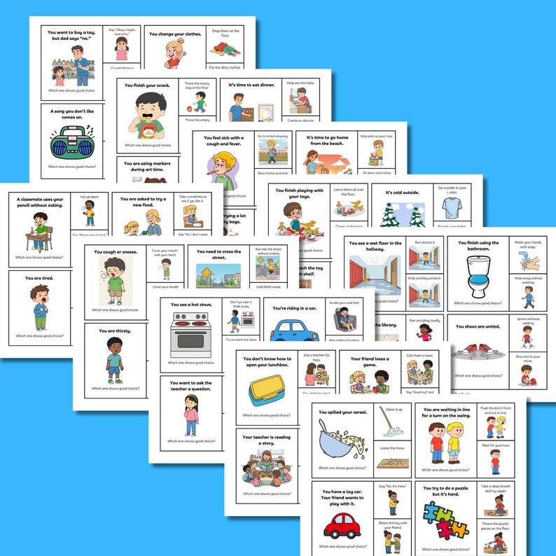 Choice Task Cards; Social Skills; Autism; Special Education; Best ...