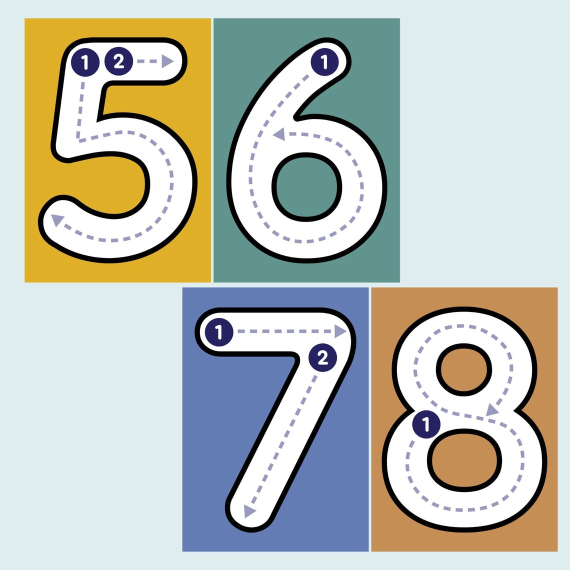 Number Tracing Cards (0-9); Number Practice; Prek Worksheet ...