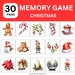 30 Pairs Christmas Memory Game; Winter Memory Game; Christmas Matching ...