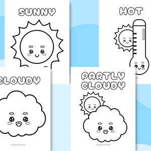 13 Printable Weather Coloring Pages for Kids; Coloring Book for Kids ...