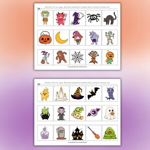 30 Pairs Halloween Memory Game Halloween Memory Game Halloween Activity ...