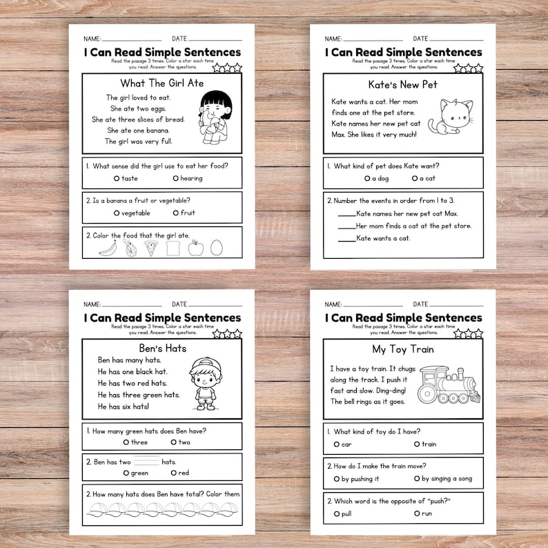 20 Reading Comprehension Worksheets 1st Grade; Reading Comprehension ...