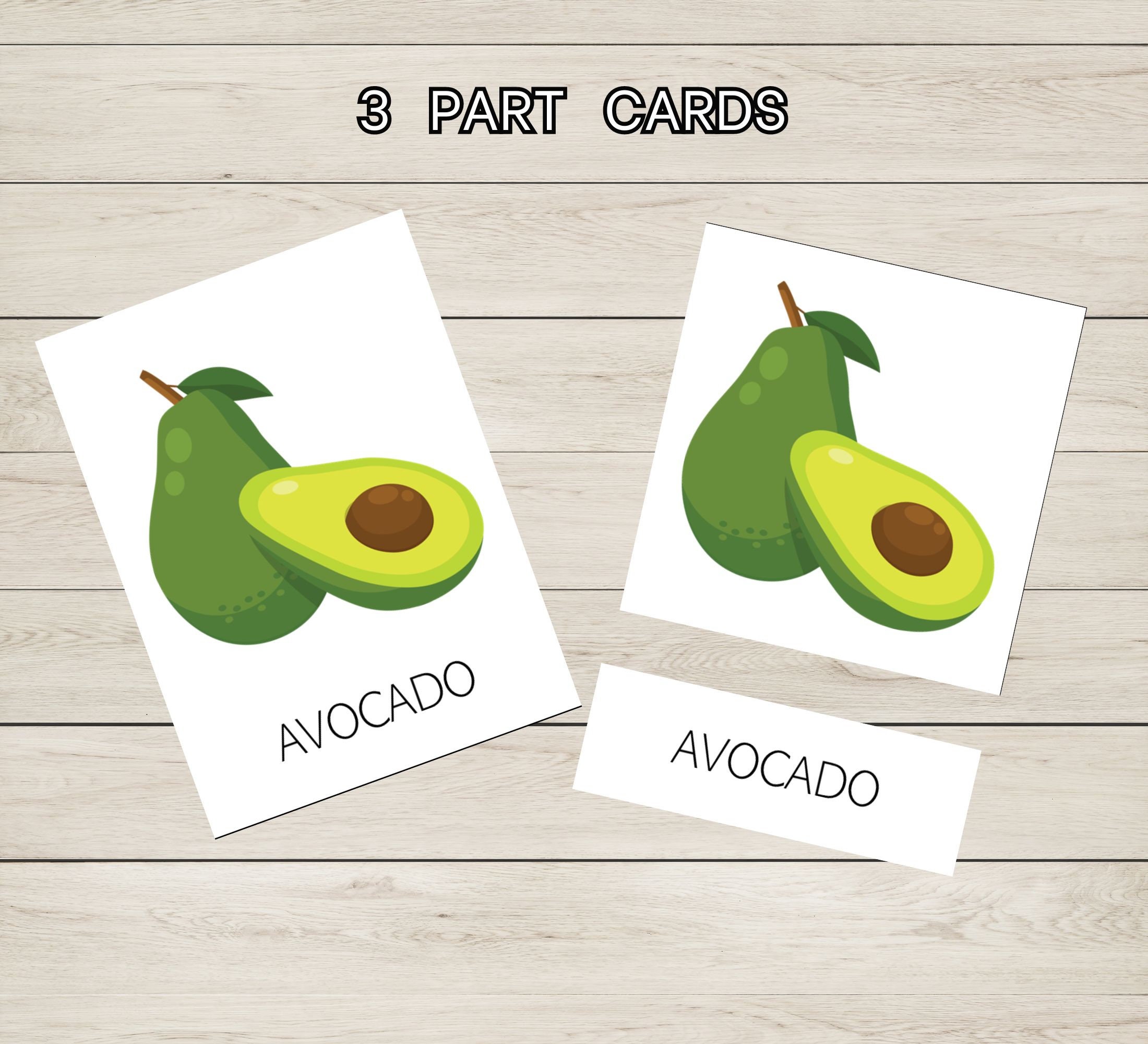 88 Fruits and Vegetables Vocabulary Flashcards; Printable Kids Flash ...