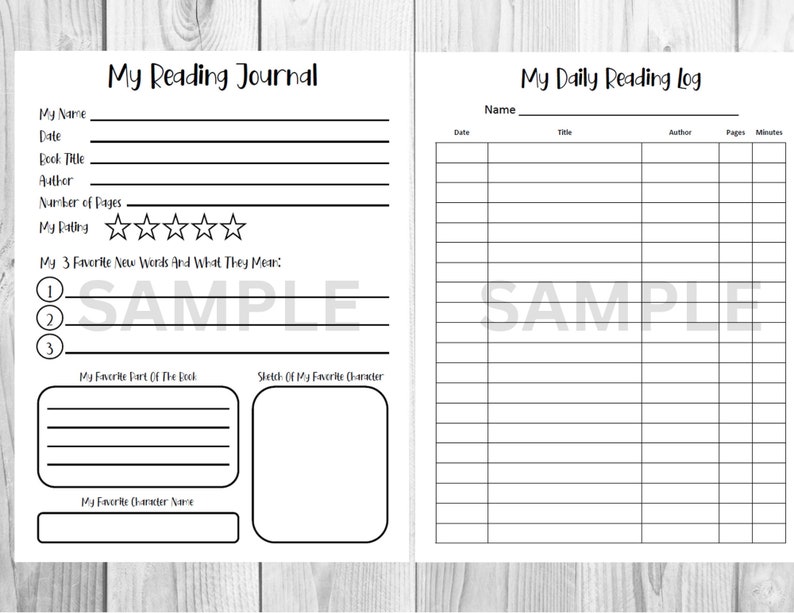 Kid's Reading Journal and Daily Reading Log; Reading Journal; Reading ...