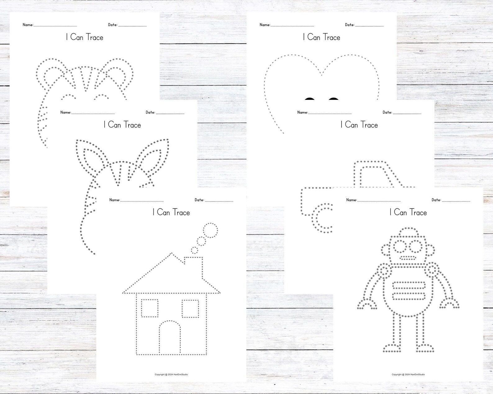 90 Page Tracing Worksheets for Ages 5-7; Tracing Practice Sheets ...