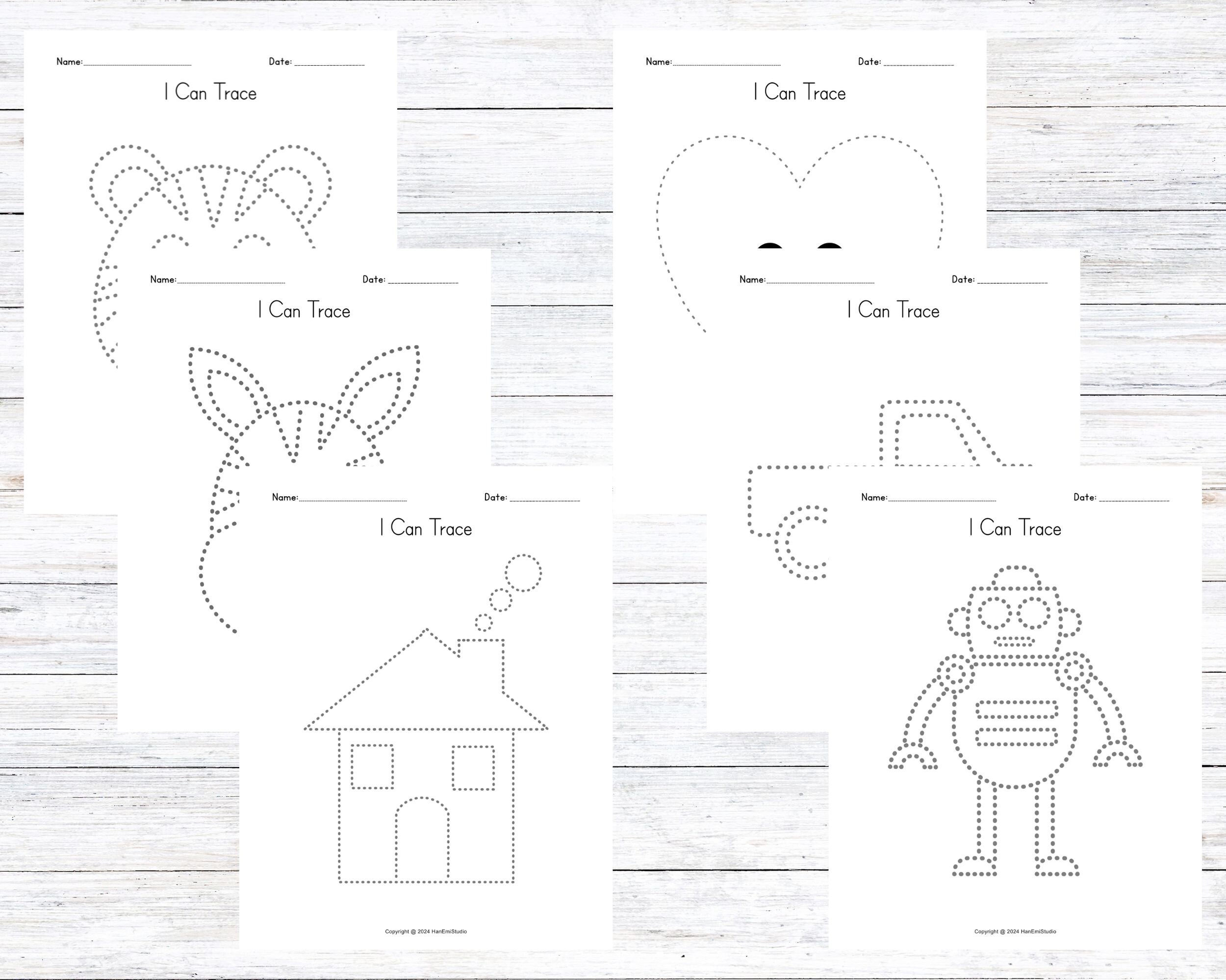 90 Page Tracing Worksheets for Ages 5-7 preschool, Kindergarten, 1st ...