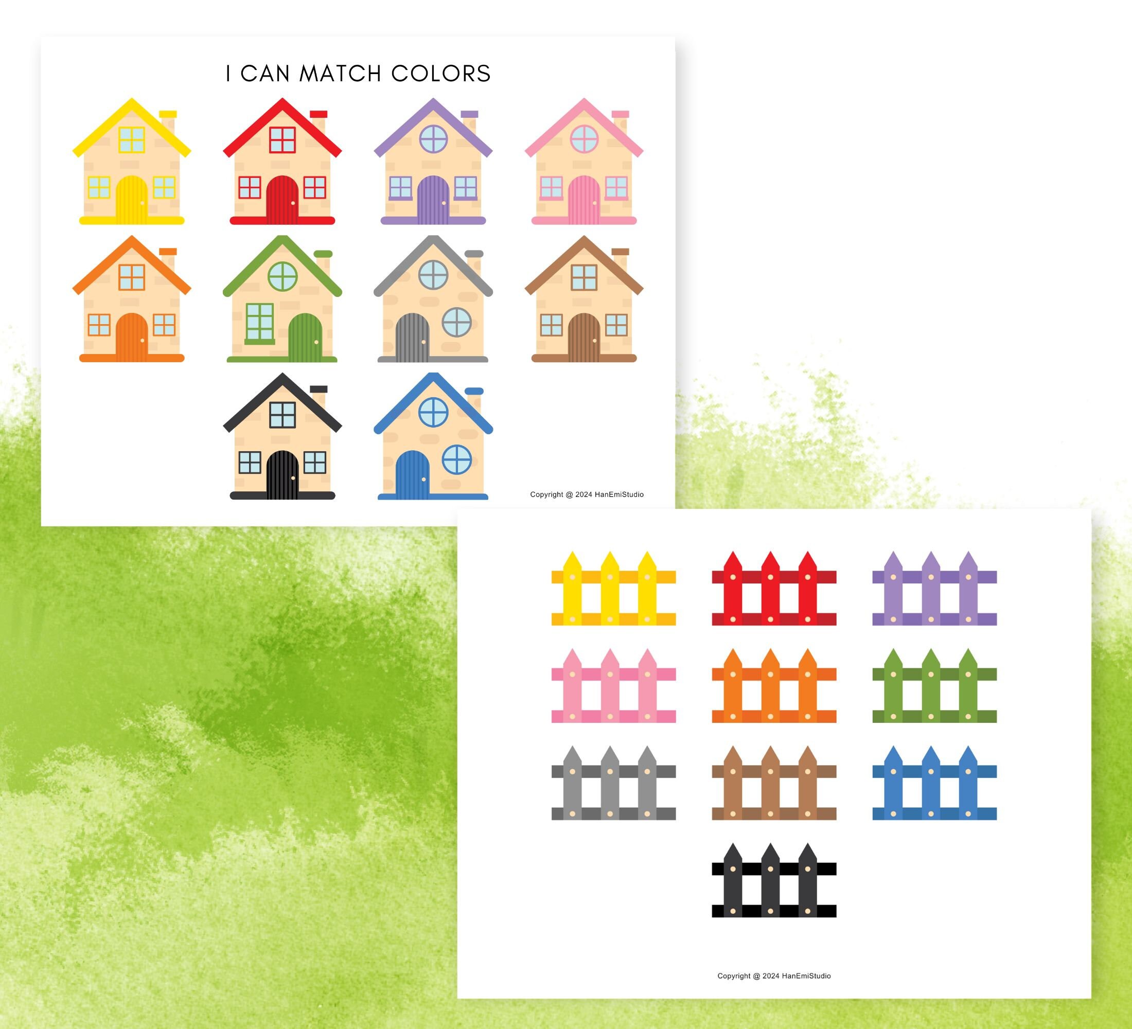 Color Matching Activity for Kids; Color Match; Prek Learning Activity ...