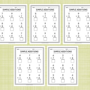 10-simple Addition Worksheets for Preschoolers; Addition Worksheets ...