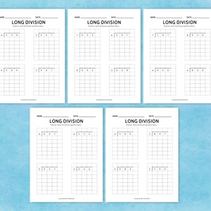 20-page Long Division Worksheets for 4th and 5th Graders; Printable ...