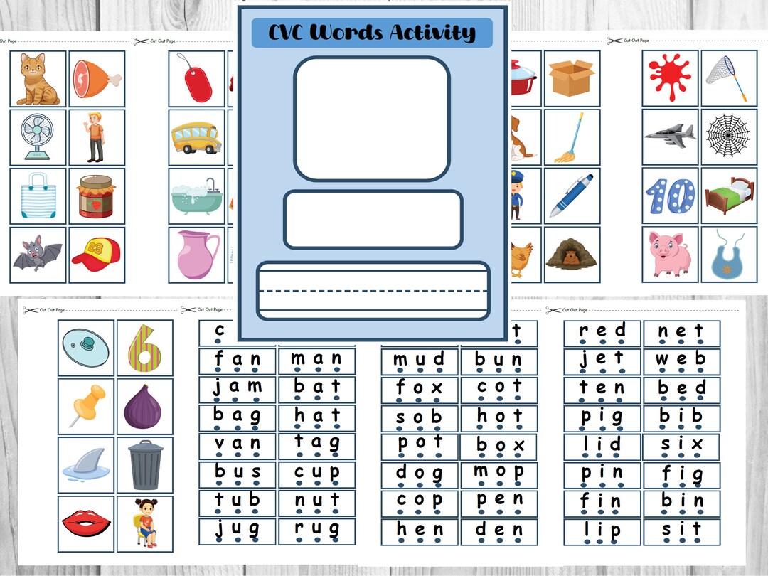 Cvc Word Activity, CVC Word, Phonics Worksheet, Homeschool Worksheet ...