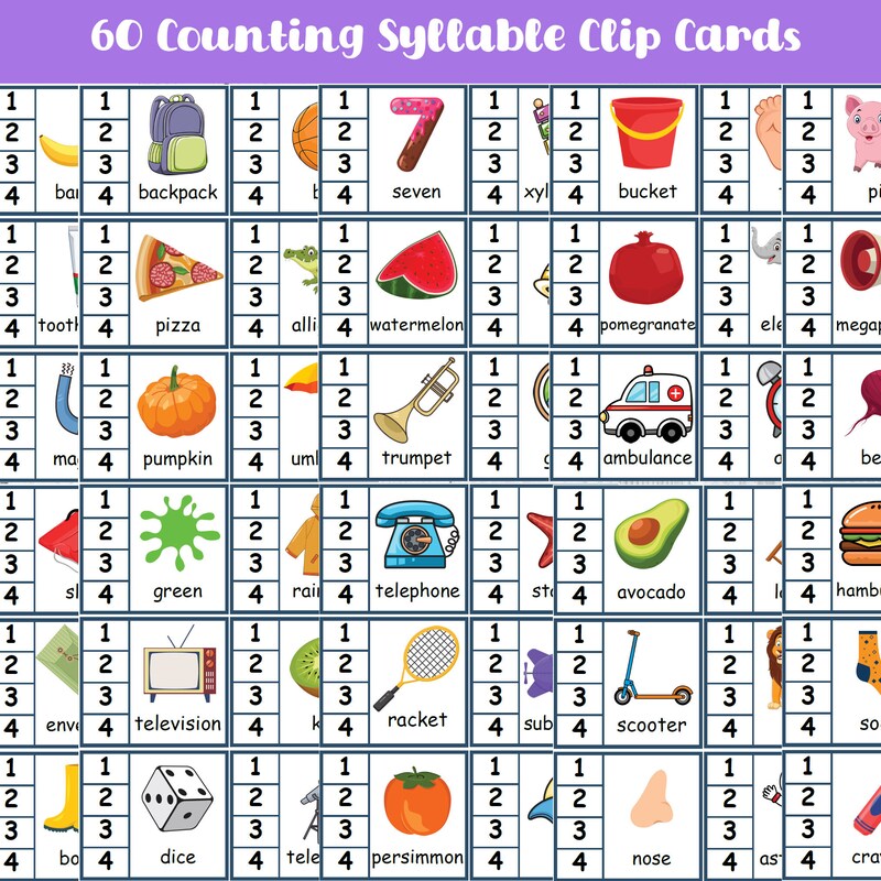 Syllable Kindergarten - Etsy