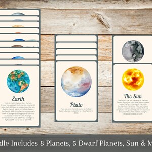 35 Planet and Solar System Flash Cards; Planets Flashcards; Solar ...