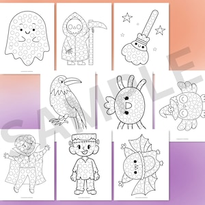 Halloween Dot Marker Worksheets for Kids; Dot a Dot; Kids Coloring ...