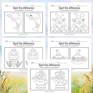10 Easy Spot the Difference Worksheets for Prek and Kindergarteners ...