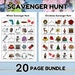 20 Page Scavenger Hunt Bundle; Scavenger Hunt for Kids; Nature ...