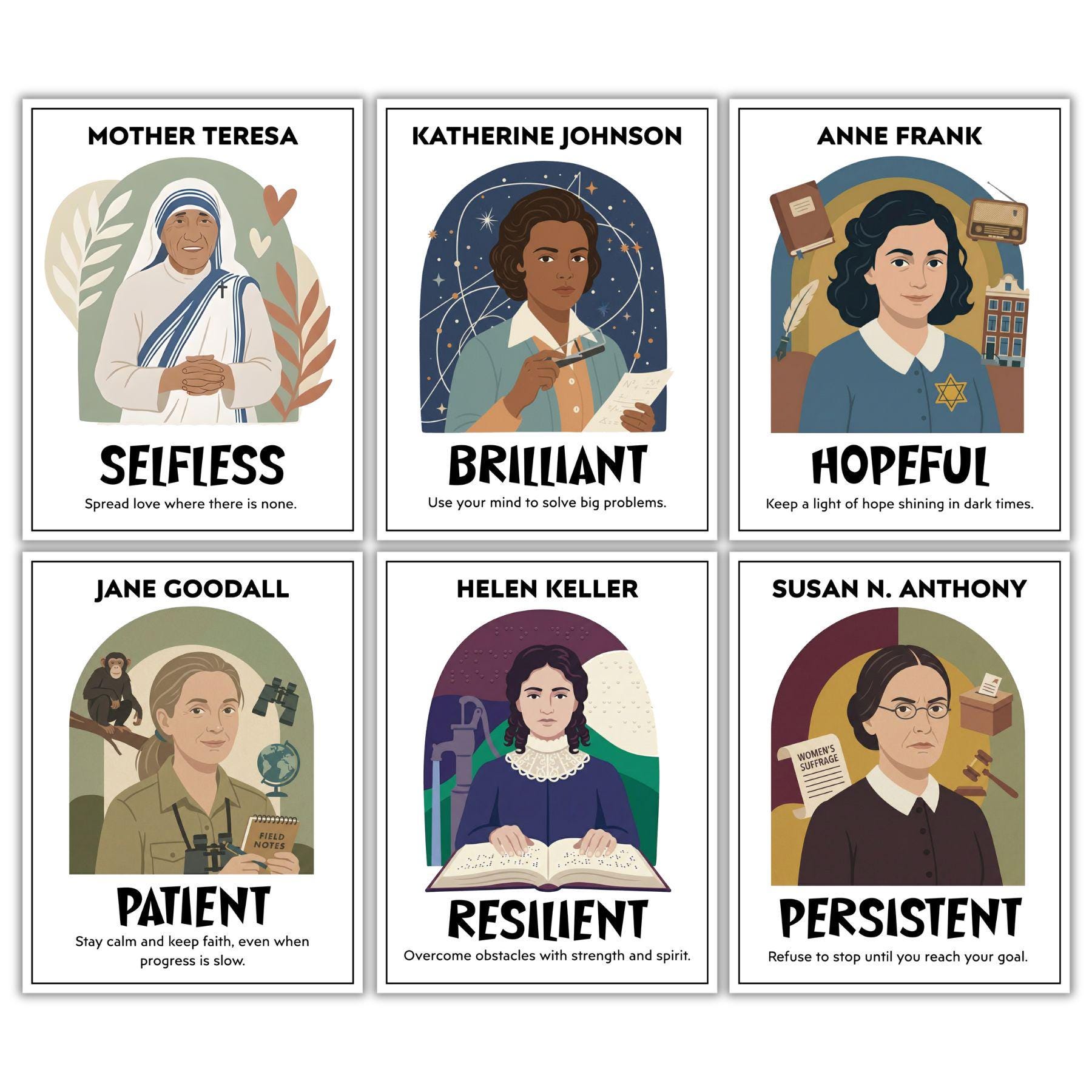 31 Days of Women's History Month Poster Set Printable; Women’s History ...