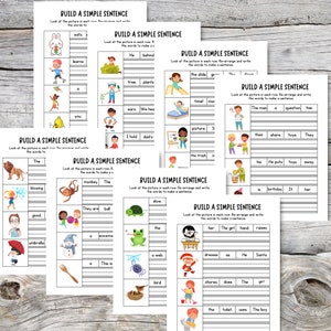 100 Build a Simple Sentence; 25 Page Worksheets; Sentence Correction ...