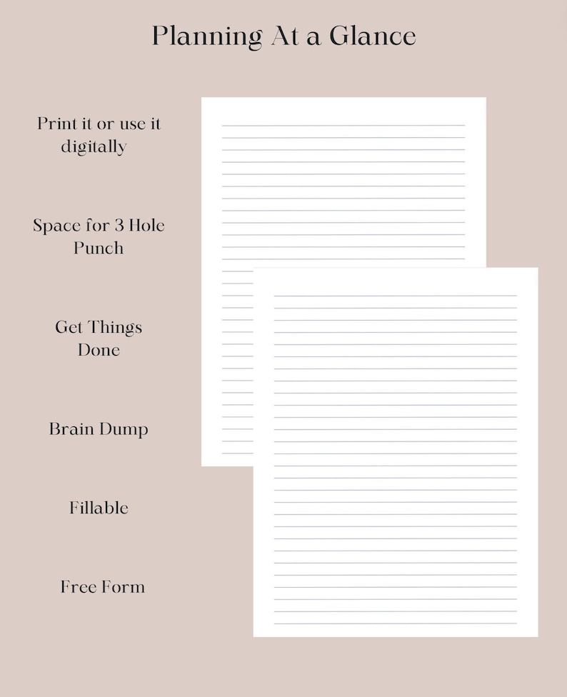 Simple Lined Printable Stationery - Elegant Writing Paper for Personal ...