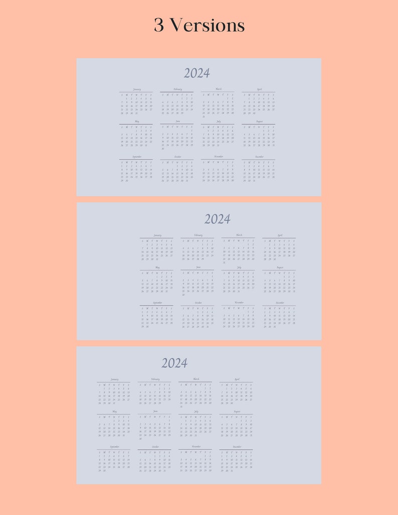 2024 Minimalist Calendar Digital Wallpaper Perfect for Desktops and ...