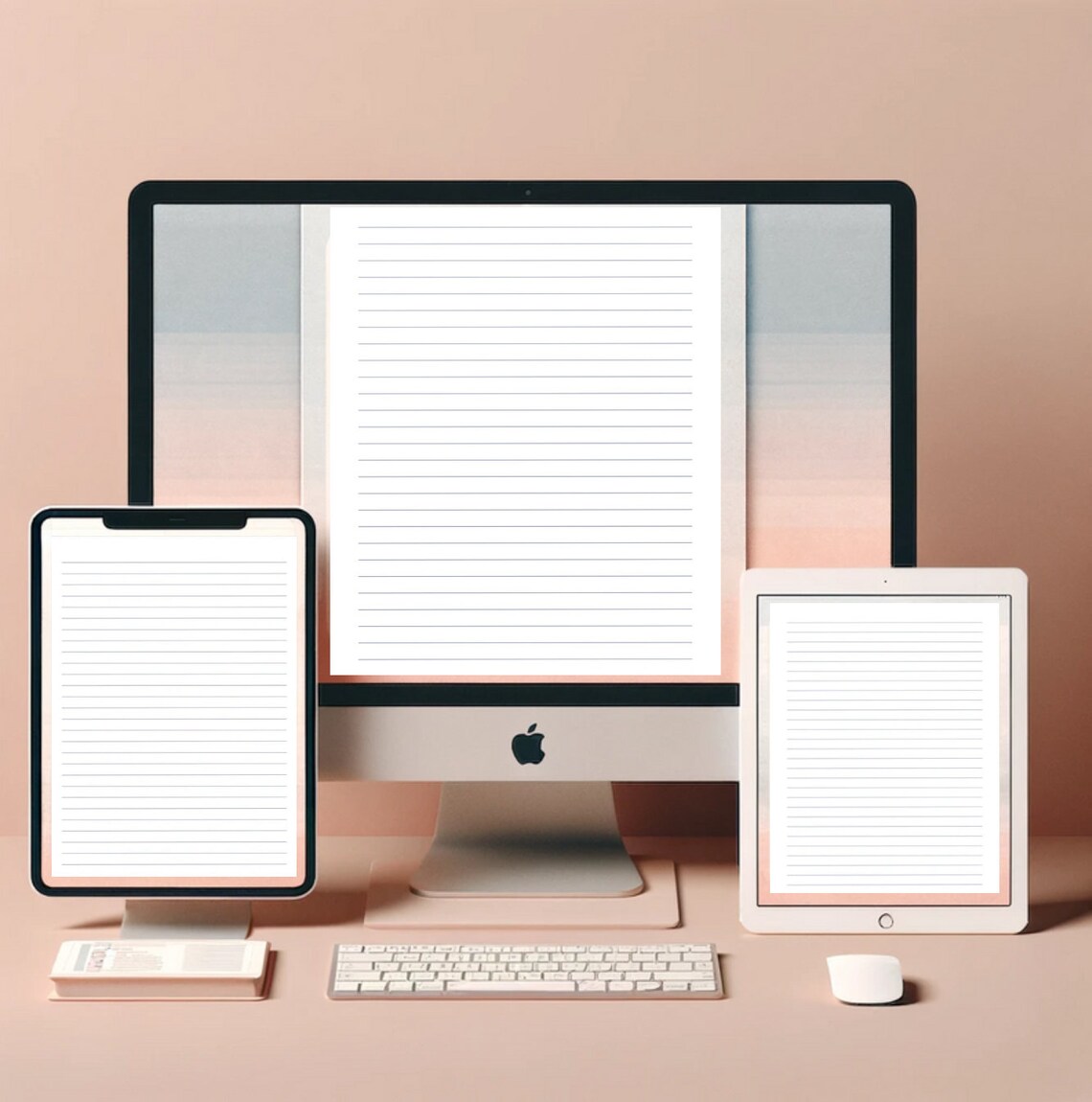 Simple Lined Printable Stationery - Elegant Writing Paper for Personal ...