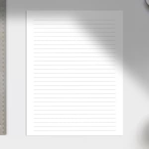 Simple Lined Printable Stationery - Elegant Writing Paper for Personal ...