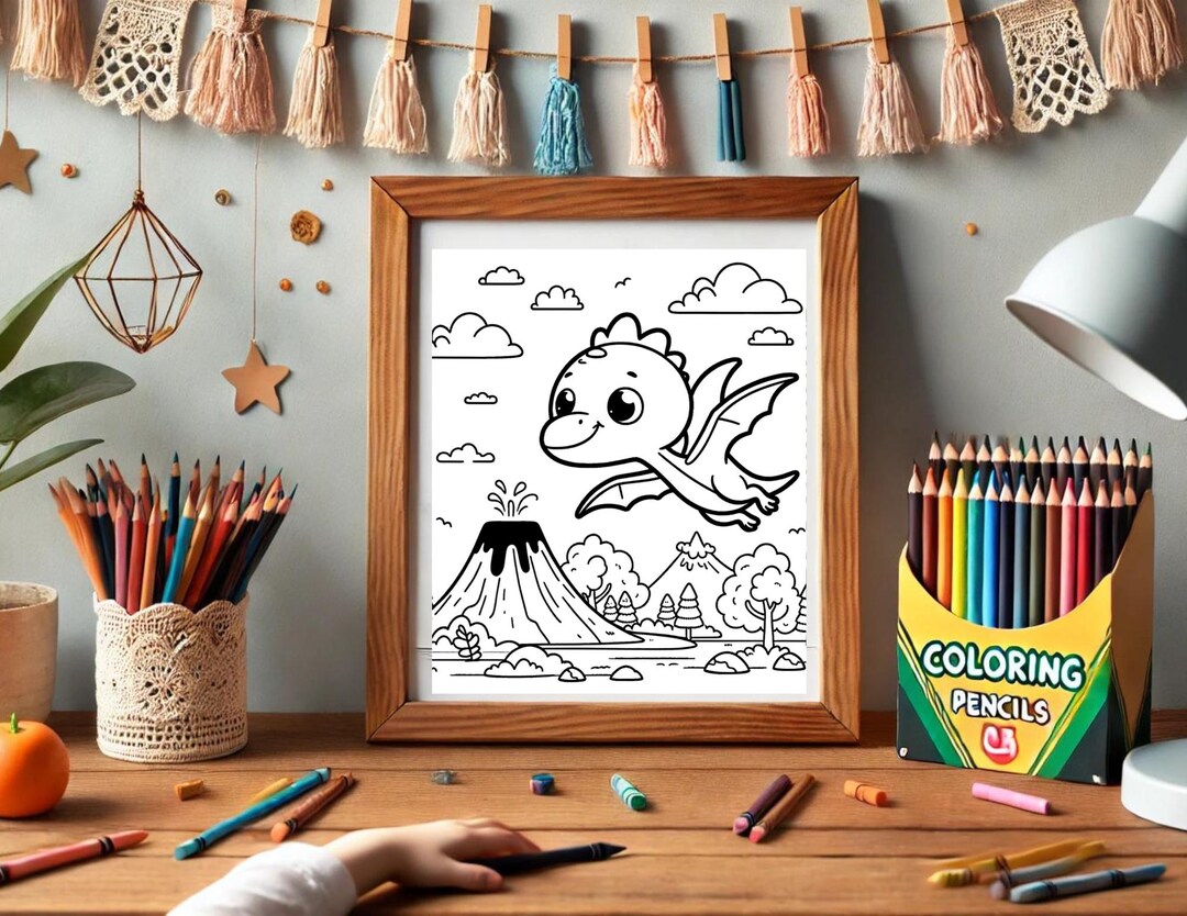 Dinosaur Themed Coloring Pages - Set of 5 Fun & Creative Design ...
