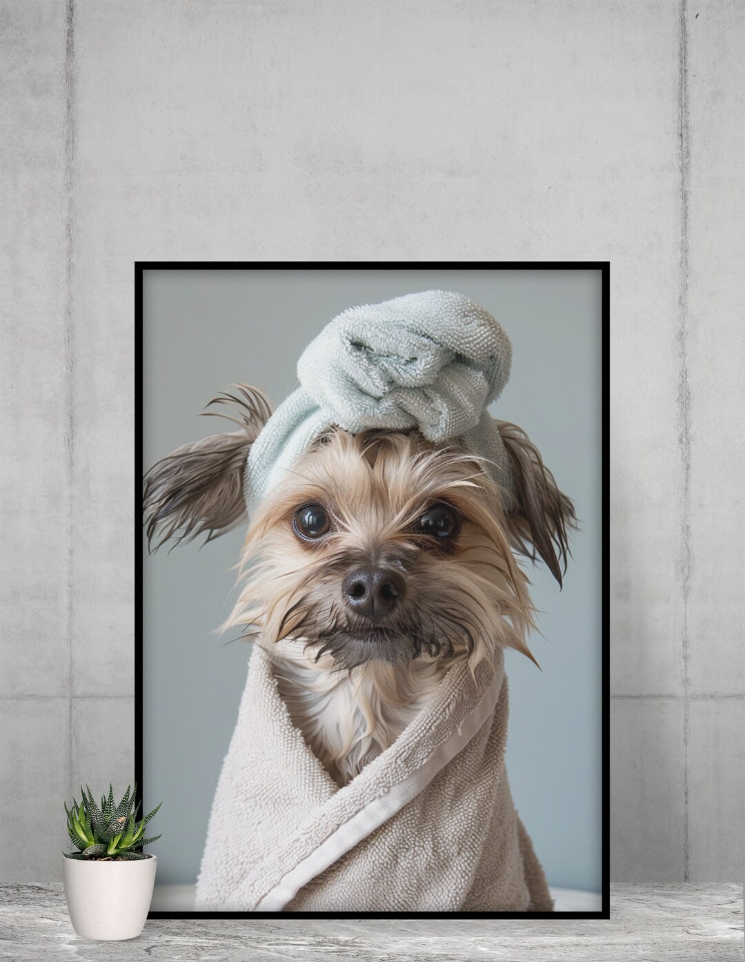 ART PRINT Wellness Dog Poster, Funny Pet Poster, Dog Portrait, Ready to ...
