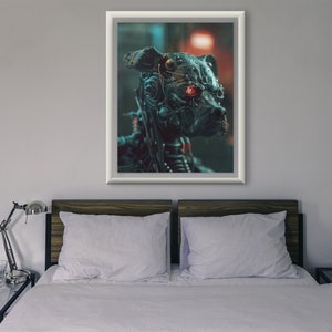ART PRINT Robot Dog, Sci Fi Poster, Dog Poster, Dog Porträt, Funny Pet ...