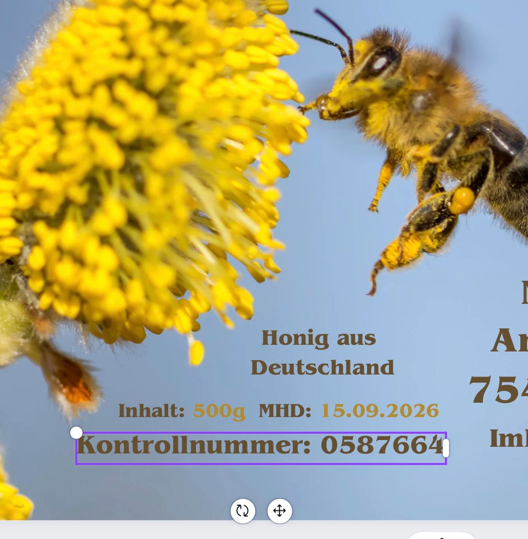 Customizable Honey Jar Label Template, Canva Editing, Custom Sticker ...