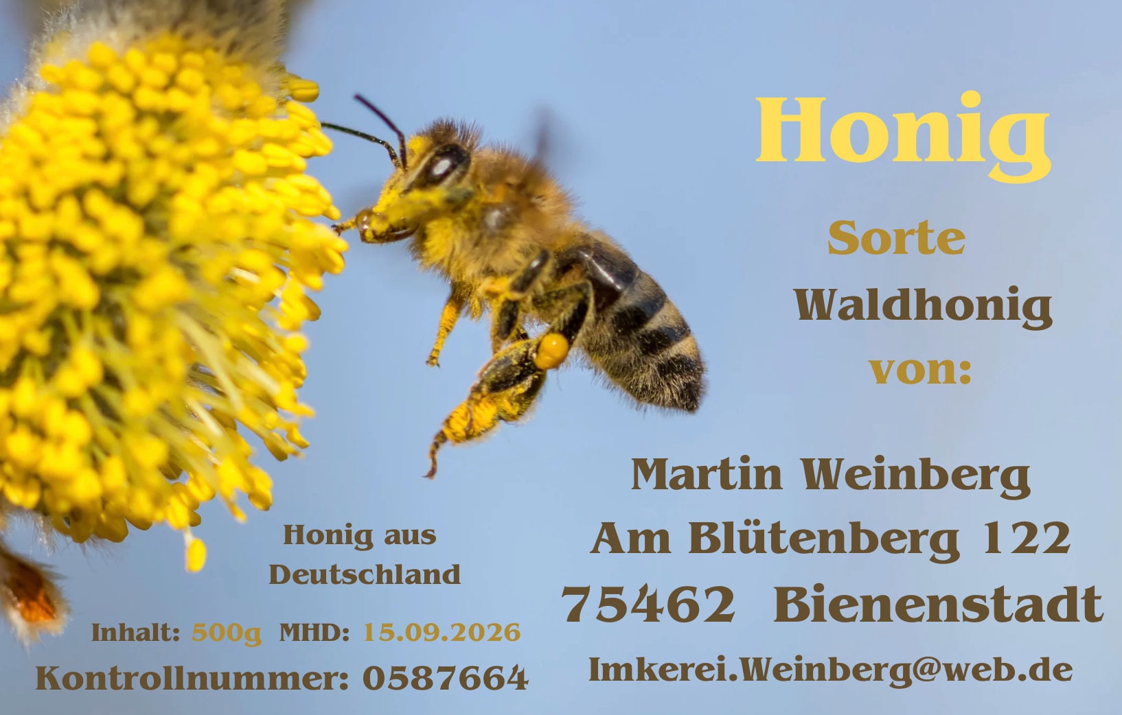 Customizable Honey Jar Label Template, Canva Editing, Custom Sticker ...