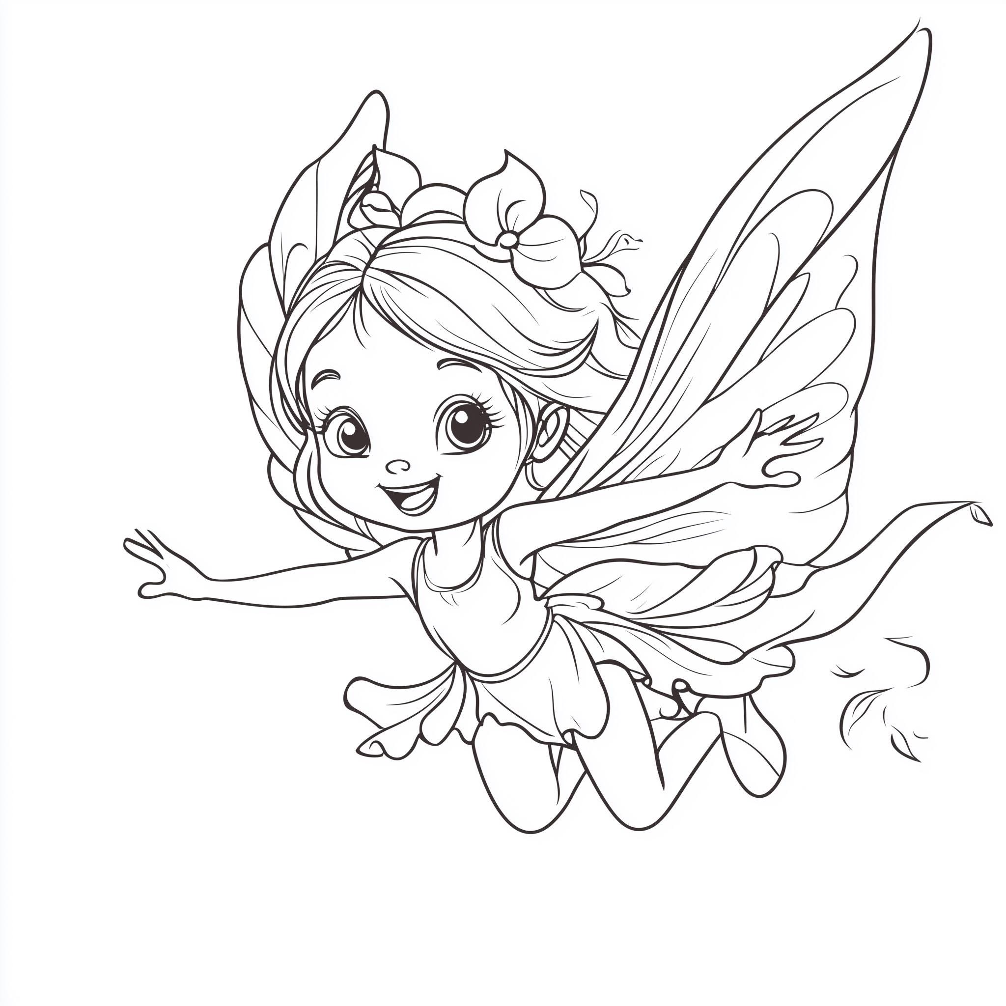 5 Printable Cute Fairy Coloring Pages for Any Age Coloring Book Animals ...