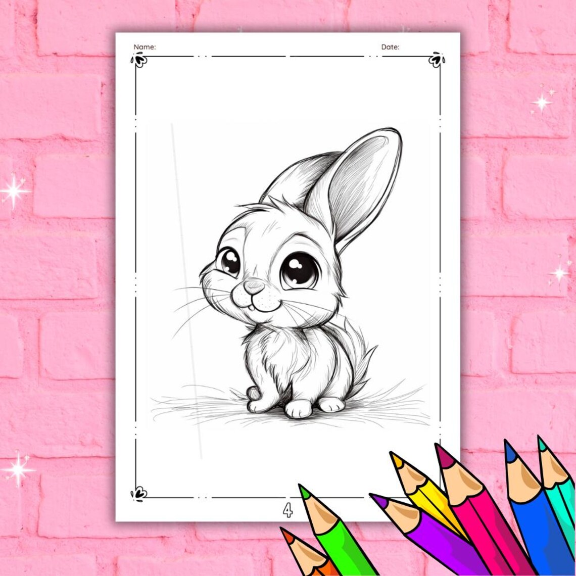 5 Printable Bunny Coloring Pages for Any Age Coloring Book Animals ...