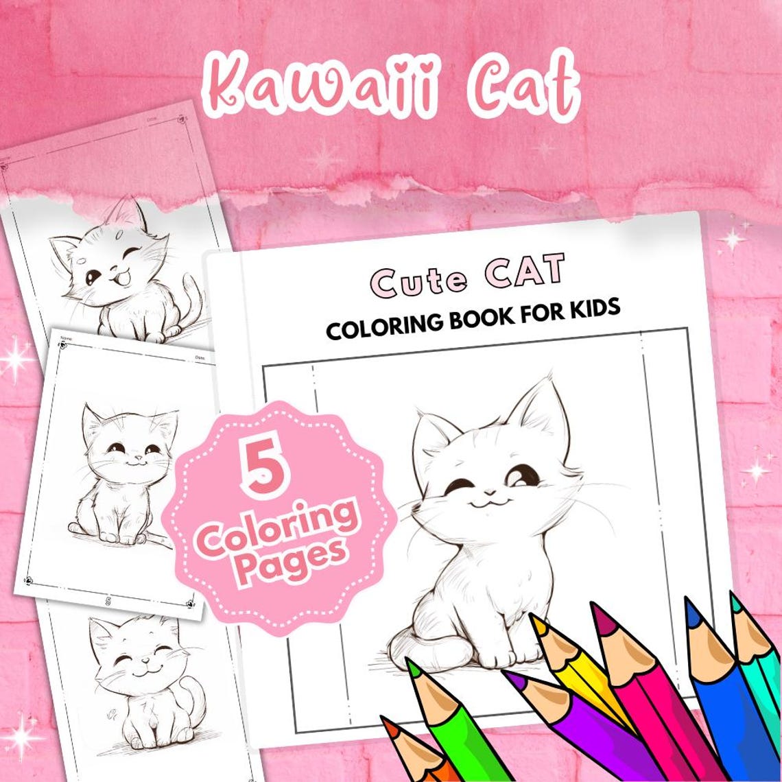 5 Printable Cats Coloring Pages for Any Age, Printable Coloring Book ...