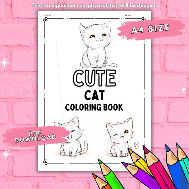 5 Printable Cats Coloring Pages for Any Age, Printable Coloring Book ...