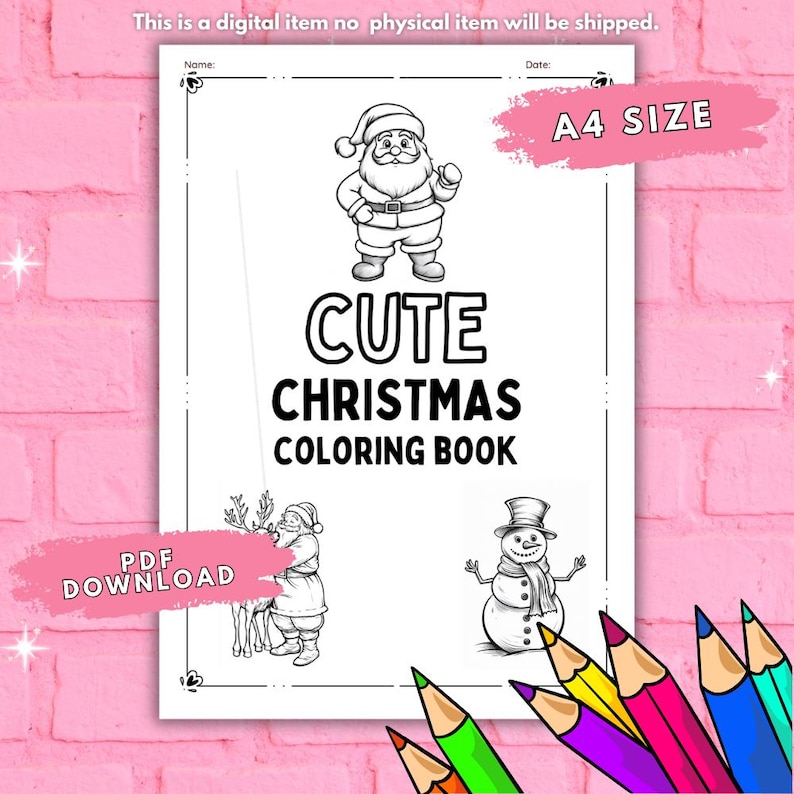 5 Printable Christmas Coloring Pages for Any Age Coloring Book Animals ...