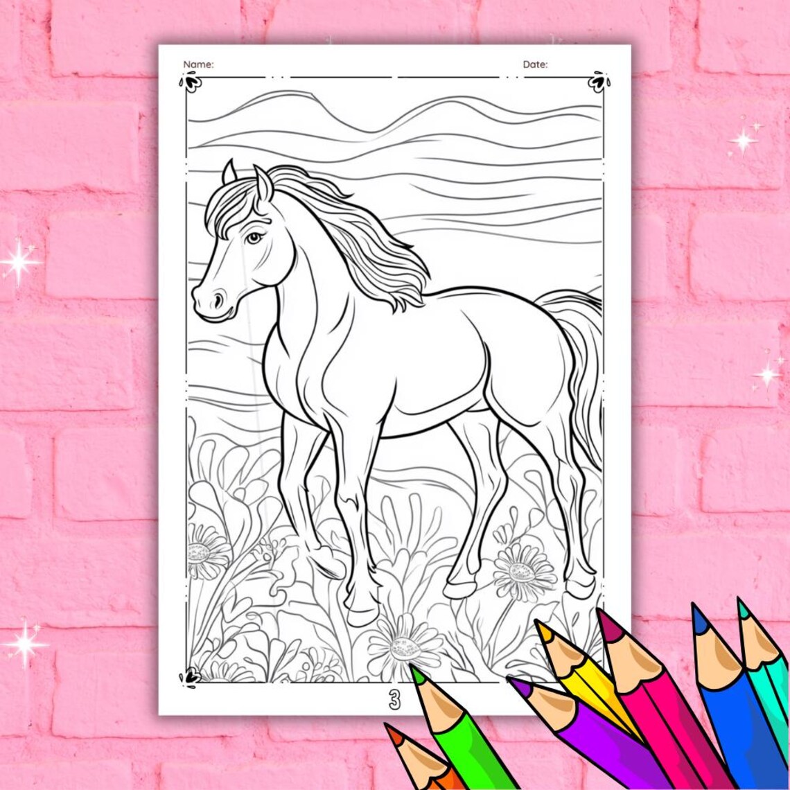 5 Printable Cute Horse Coloring Pages for Any Age Coloring Book Animals ...