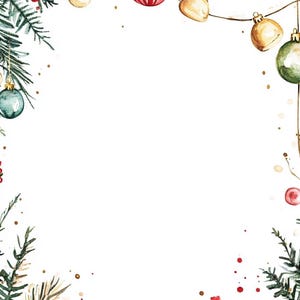 3 Festive Christmas Page Border | A4 Digital Download | Holiday Themed ...