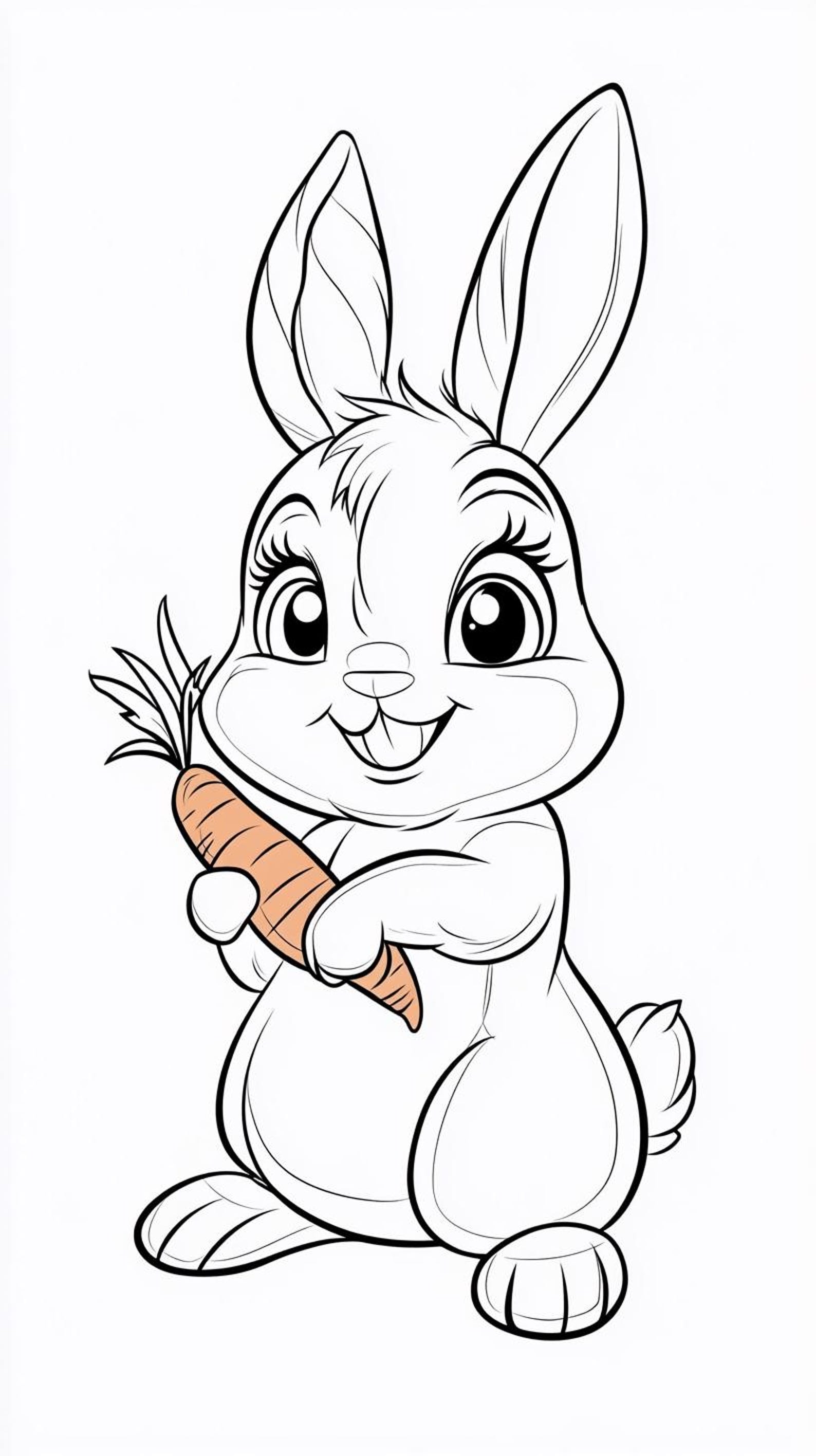 5 Printable Cute Bunny Coloring Pages for Any Age Coloring Book Animals ...