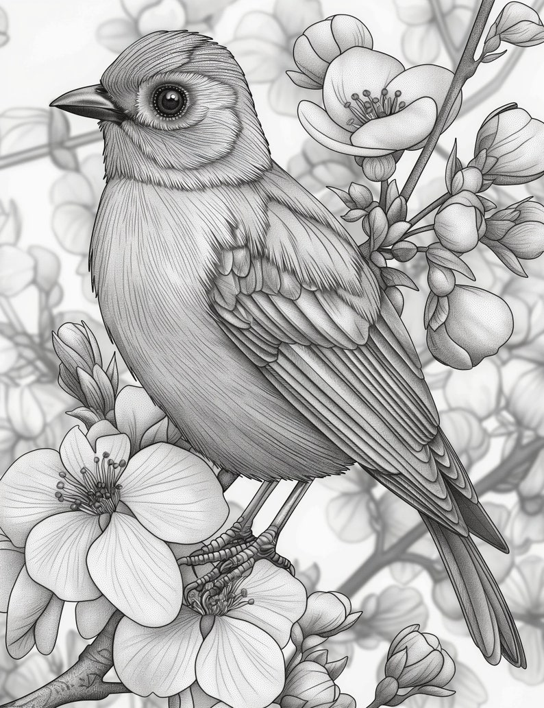 5 Printable Cute Bird Coloring Pages for Any Age Coloring Book Animals ...