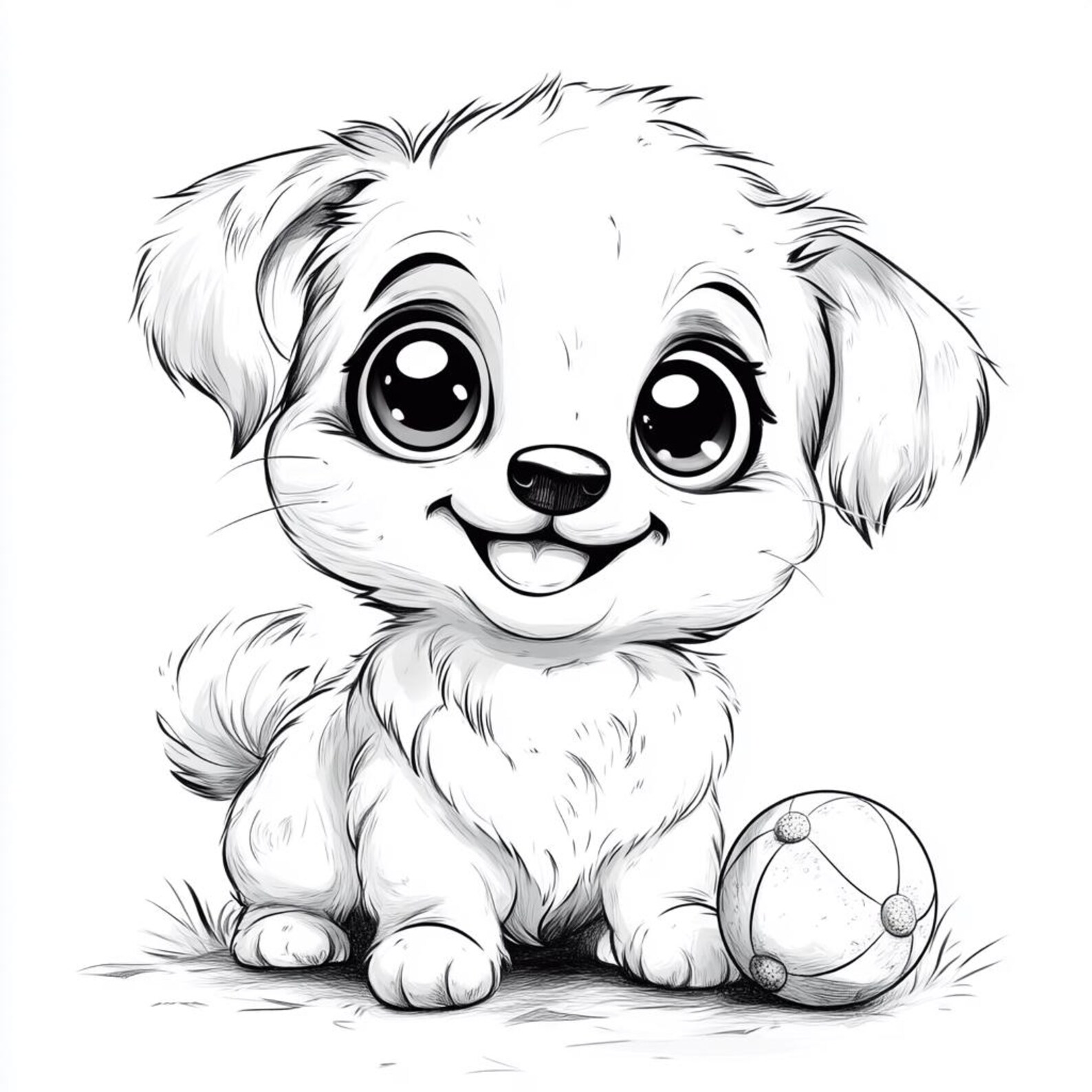 5 Printable Cute Puppy Coloring Pages for Any Age Coloring Book Animals ...