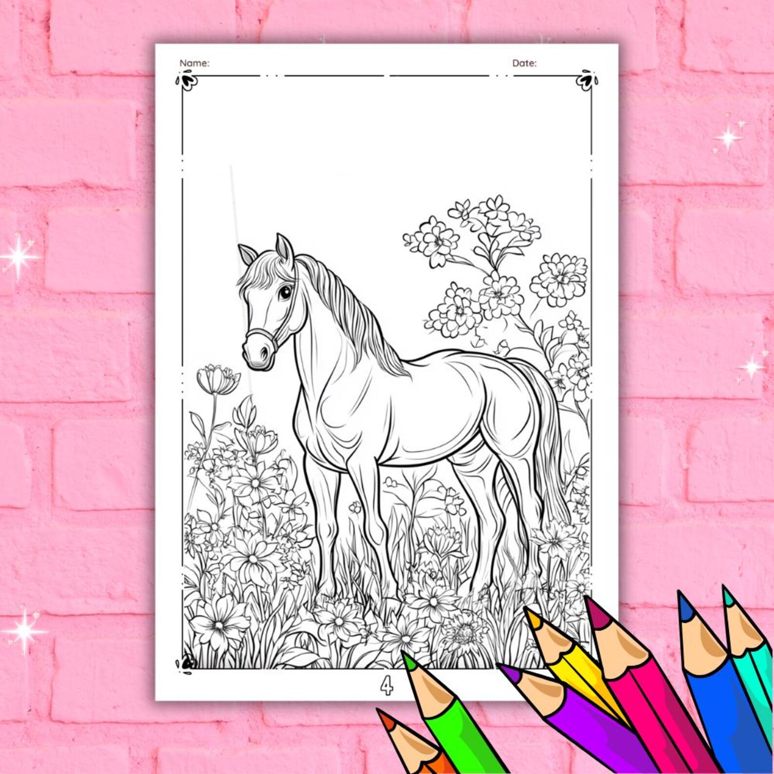 5 Printable Cute Horse Coloring Pages for Any Age Coloring Book Animals ...