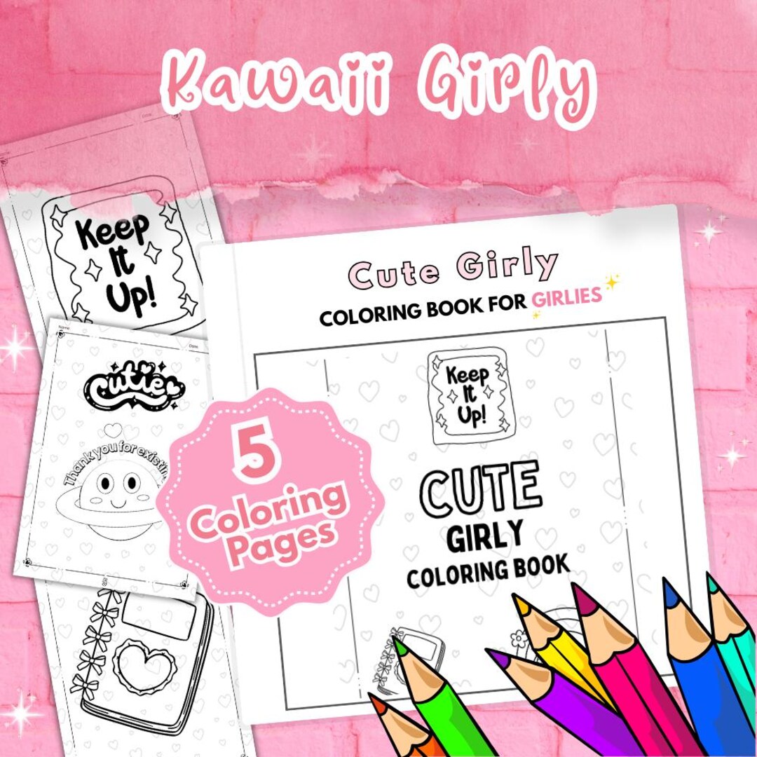 Digital Coloring Book for the Girlies | Adult Coloring Book | Trendy ...