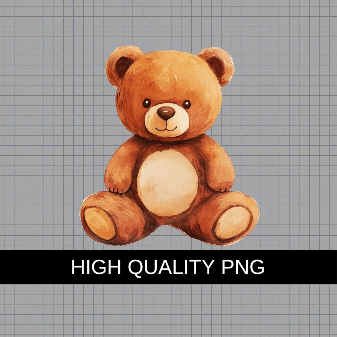 Teddy Bear, Digital Paper Crafting, PNG File, Instant Download, Clipart ...