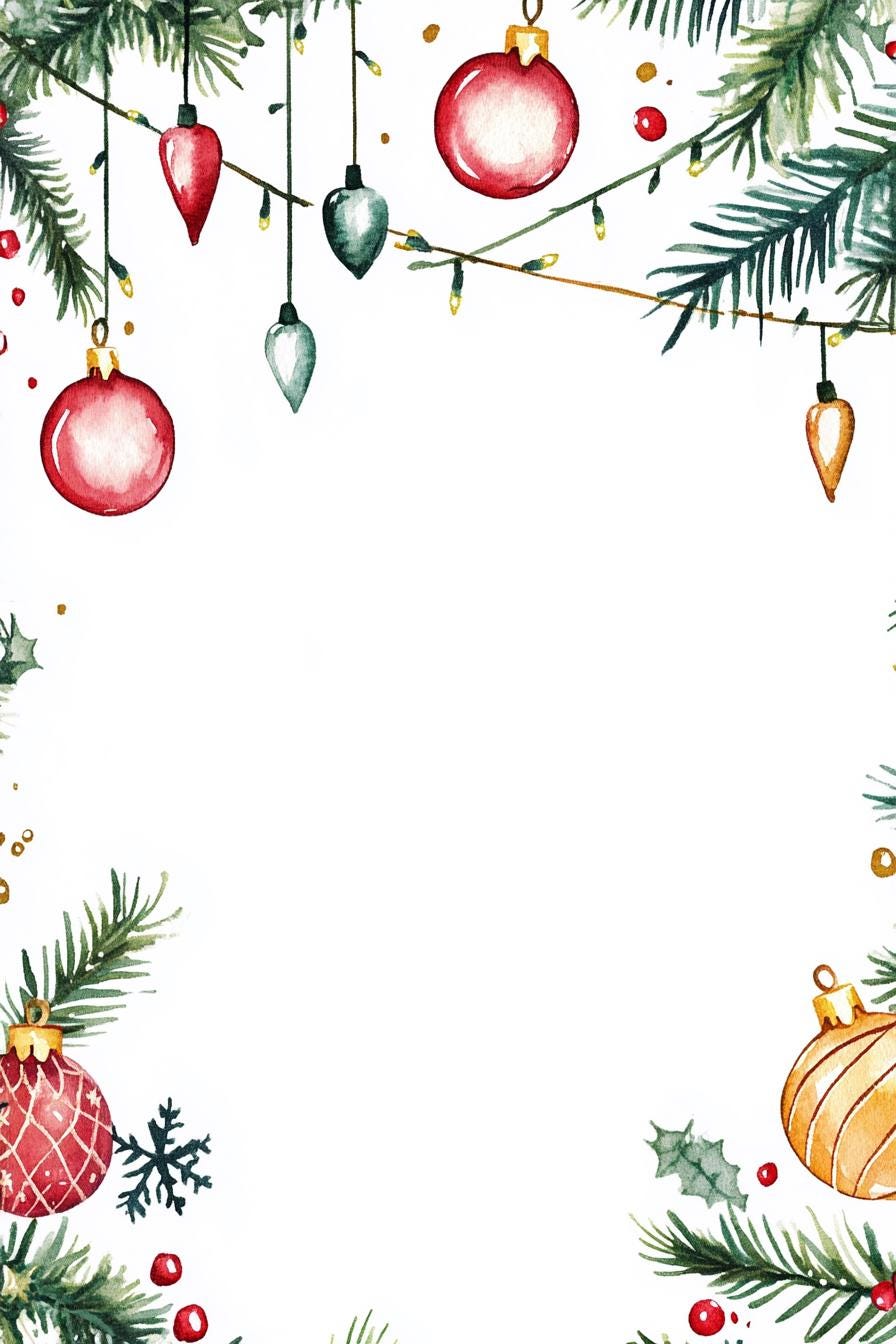 3 Festive Christmas Page Border | A4 Digital Download | Holiday Themed ...