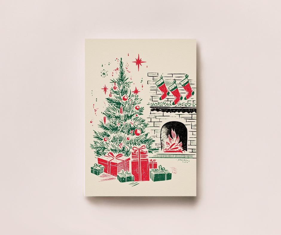 3 Printable Christmas Cards | A4 | US Letter | Holiday Card Bundle ...
