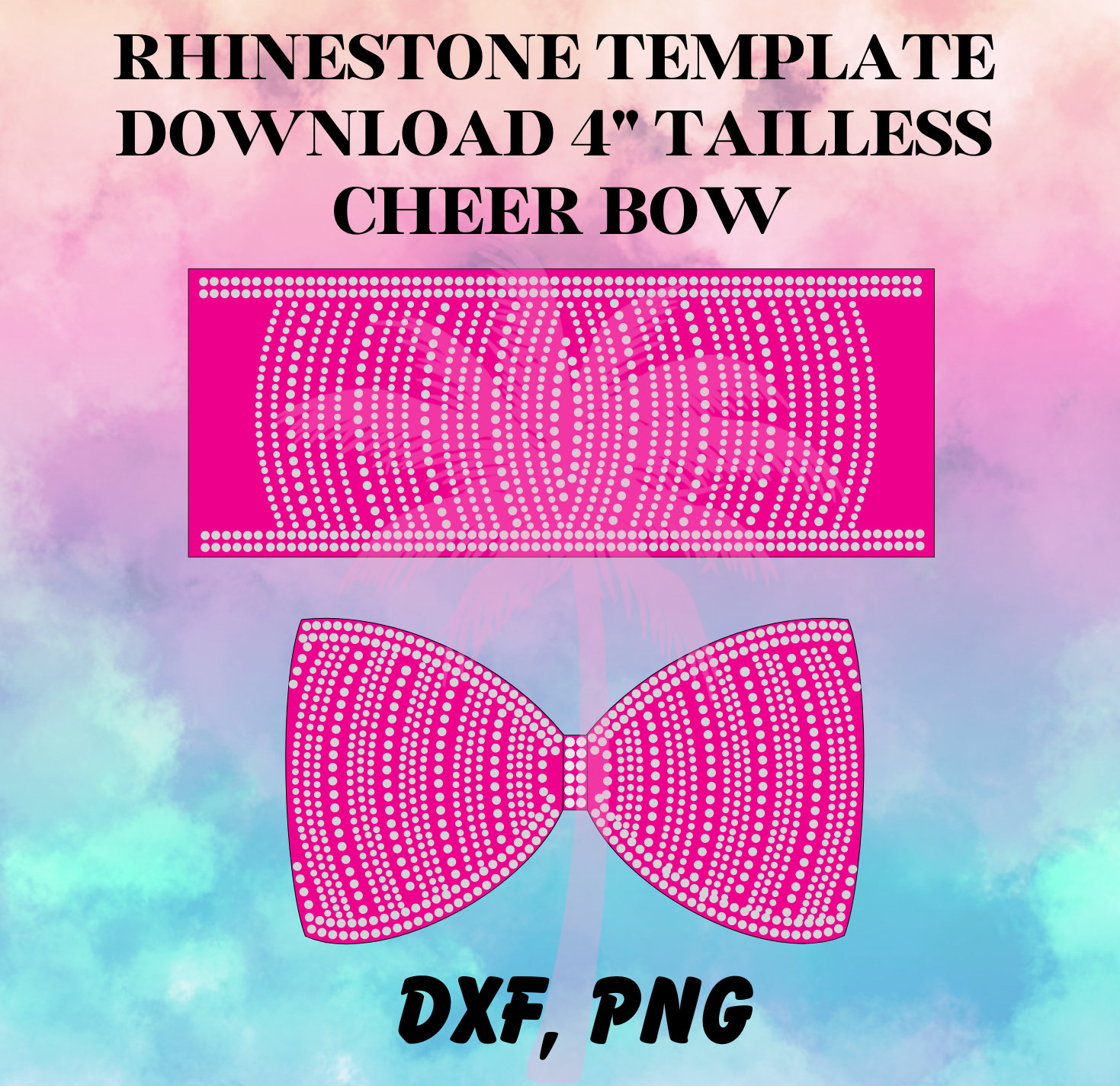 Cheer Bow Rhinestone Template - Etsy