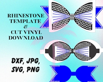 Cheer Bow Rhinestone Template & Cut Vinyl Design - Etsy