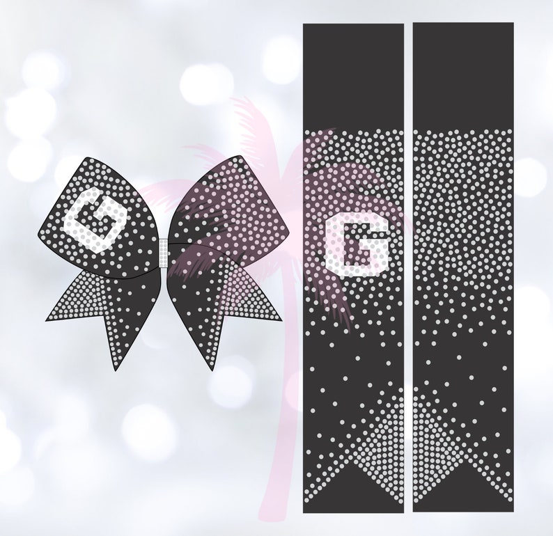 Cheer Bow Rhinestone Template - Etsy
