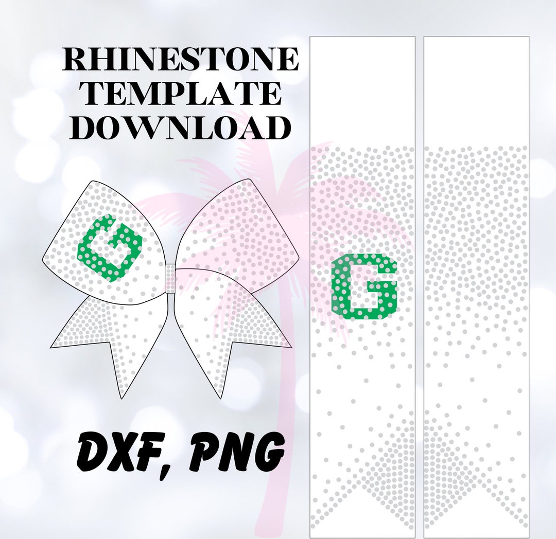 Cheer Bow Rhinestone Template - Etsy