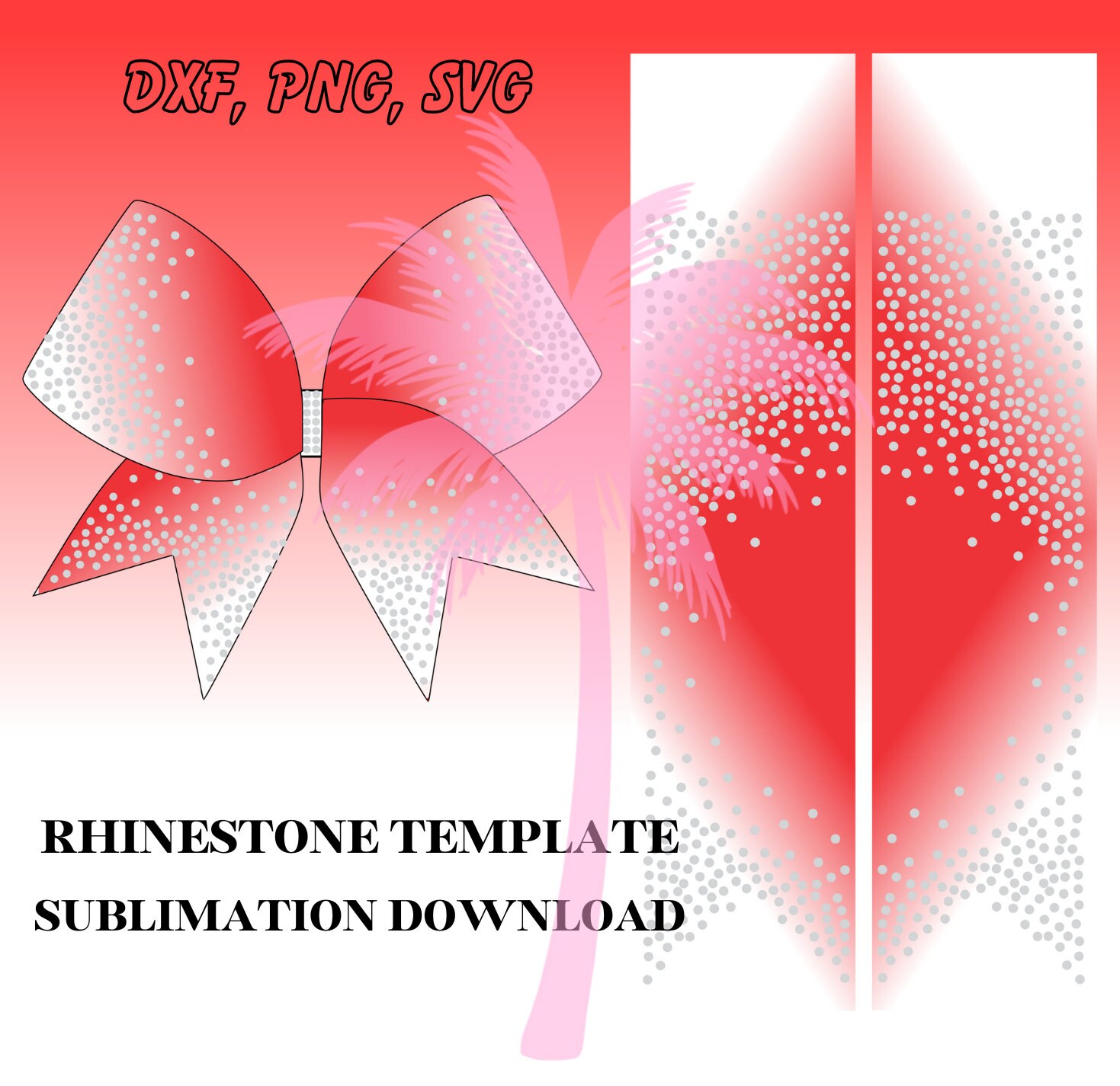 Sublimation and Rhinestone Download to Make a 3 Cheer Bow - Etsy